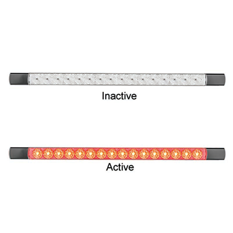 LED LONG SLIMLINE LAMP RED/CLEAR 12V — Hy Way